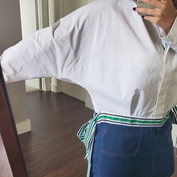 Moelleux | Tops | Moelleux Button Down Side Bow Shirt | Poshmark